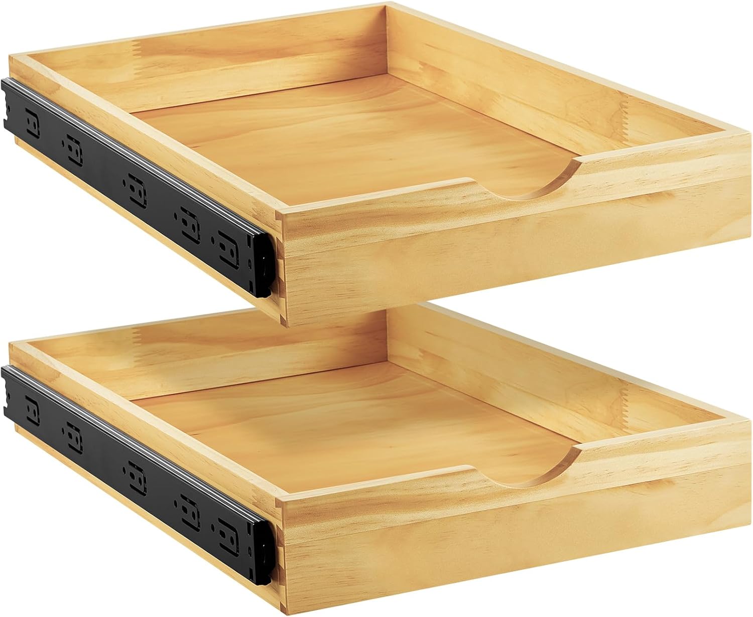 Amazon.com: Soaoo 2 Pcs Pull out Drawers for Kitchen Cabinets Assembled ...