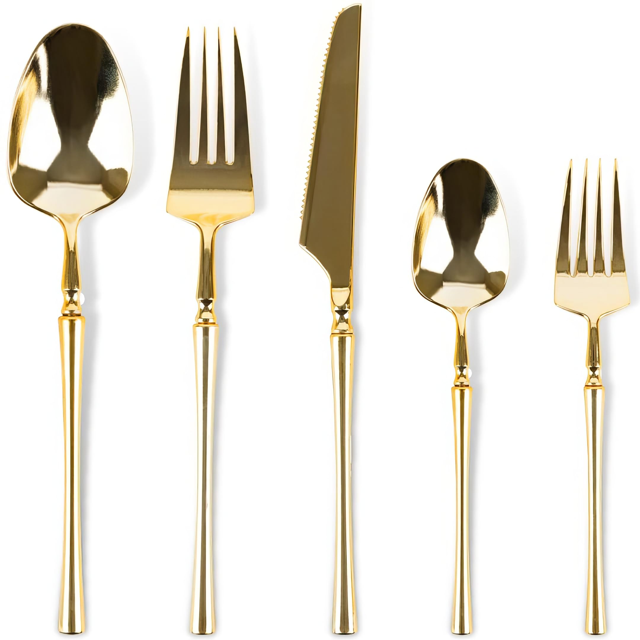 Amazon.com: Infinity Flatware Deluxe Gold Combo - 40 Count | Premium ...