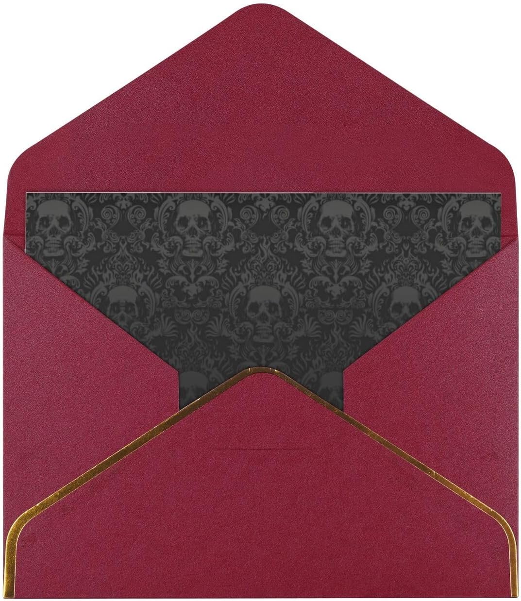 Amazon.com : MQGMZ Gothic Wallpaper Skull Print Thank You Cards With ...