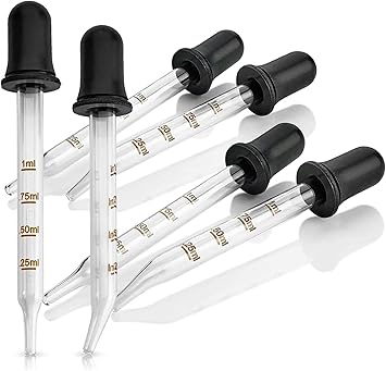 Amazon.com: Eye Dropper - 6-Pack, Bent & Straight Tip Calibrated Glass ...