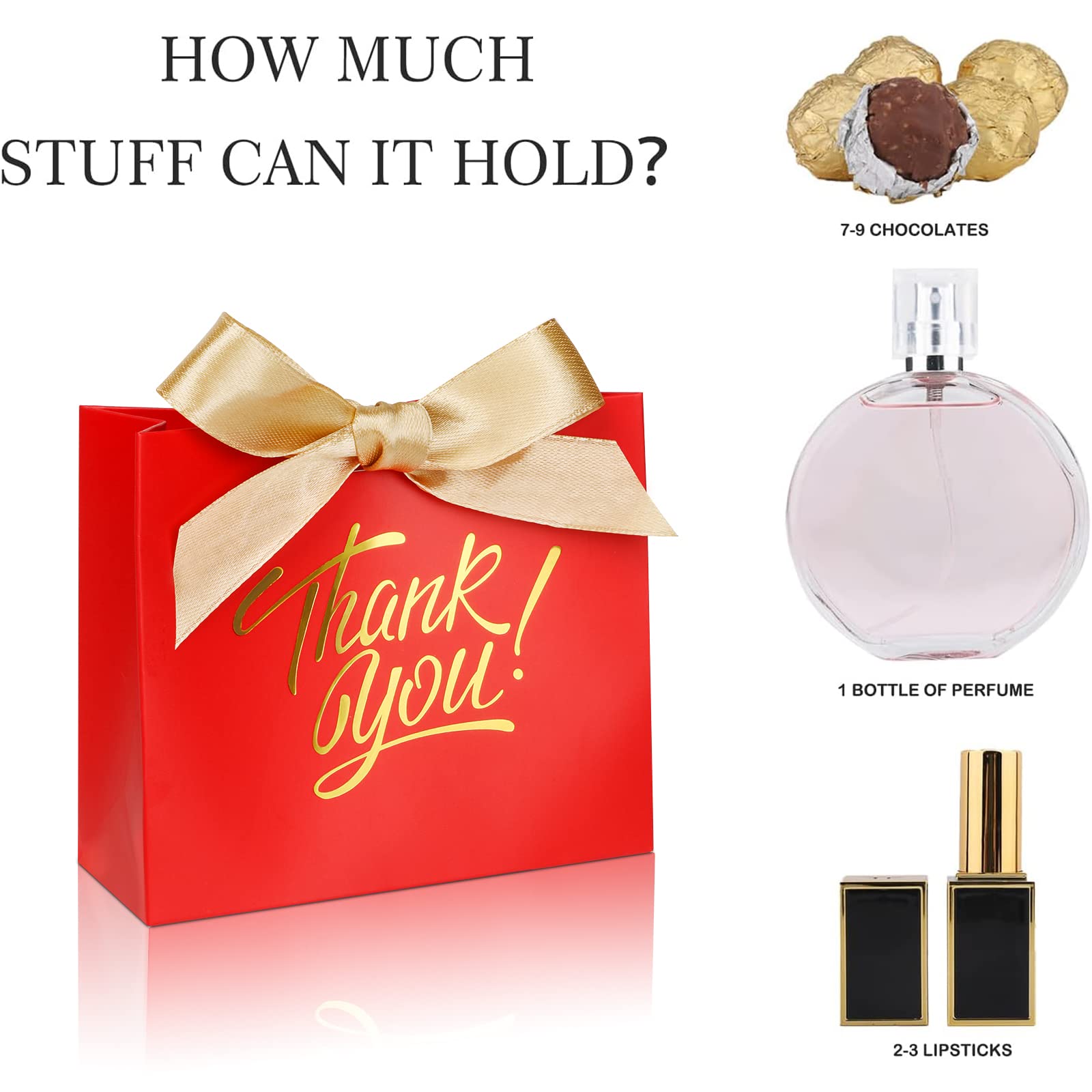 Snapklik.com : KPOSIYA Small Gift Bags, 100 Pack Small Thank You Bags ...