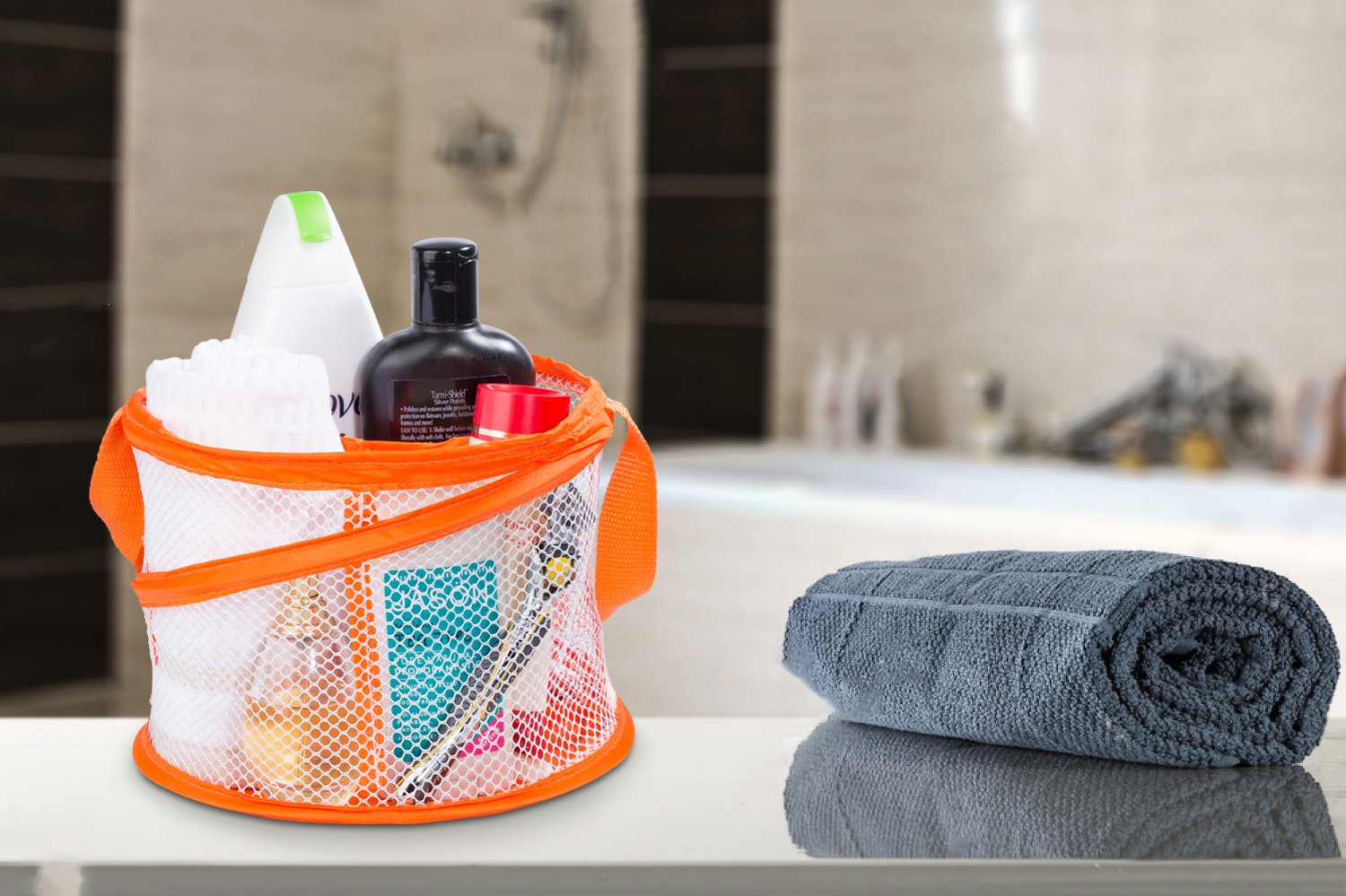 Snapklik.com : Handy Laundry Foldable Shower Caddy - Collapsible ...