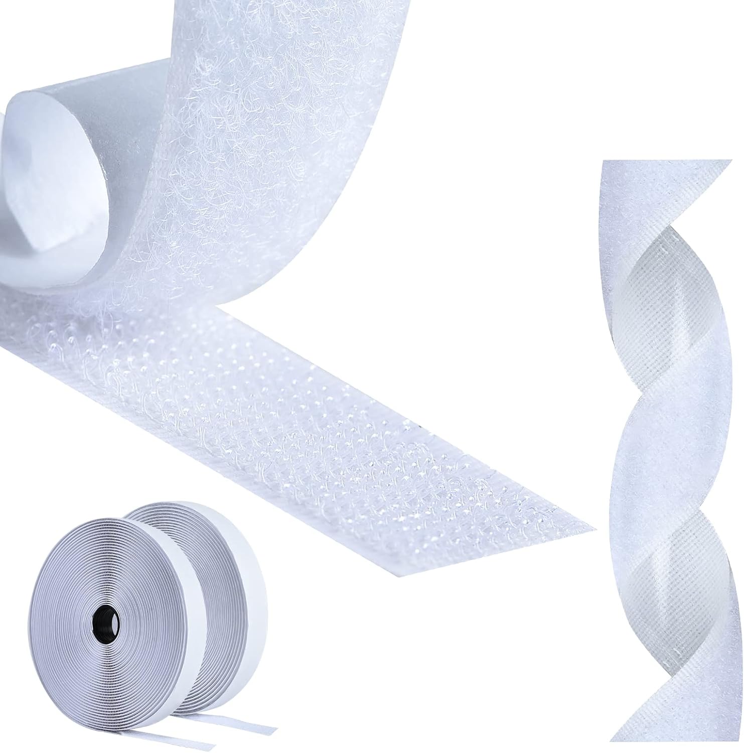 AiQInu Scratch Autocollant Double Face,5m Bande Scratch Adhésif Bande ...