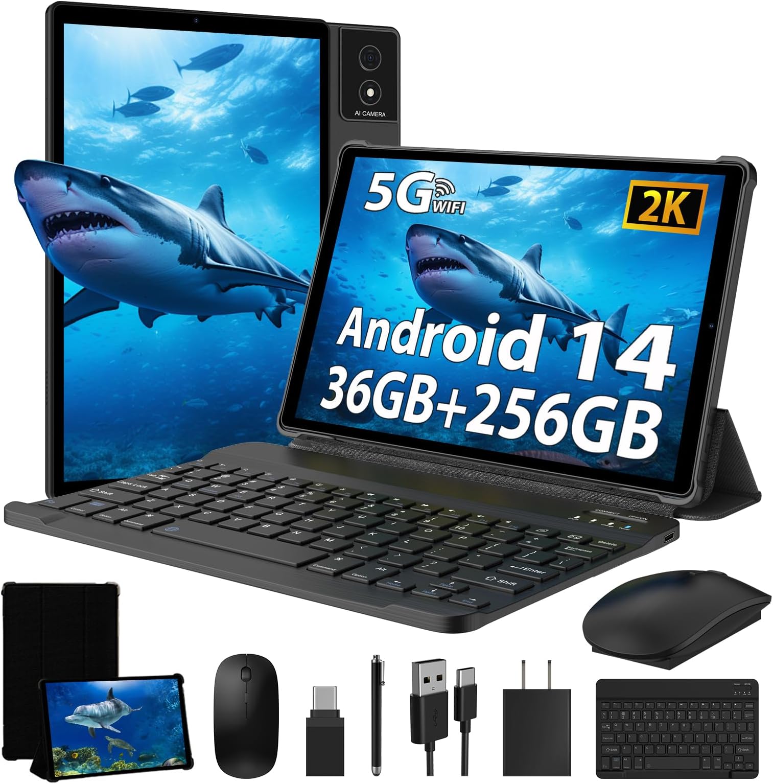 Amazon.com : 11 inch Tablet Android 14 2000*1200 2K Display Tablets PC ...