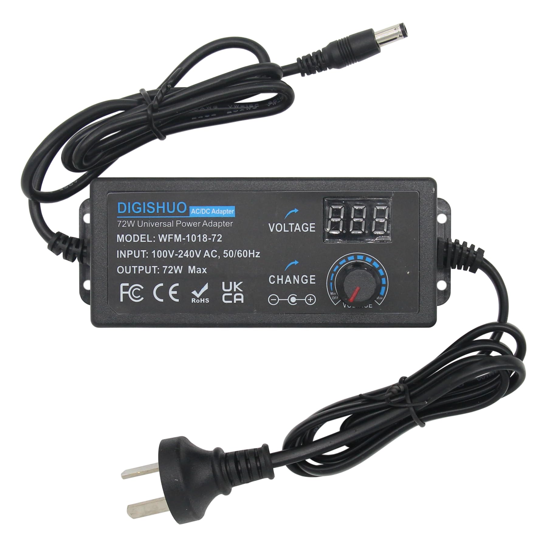 DIGISHUO 72W Power Supply Adjustable DC 3V~24V 3A Adapter |100V-240V AC ...