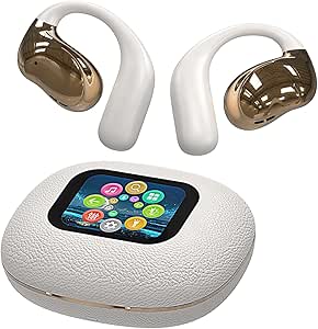 Wireless Bluetooth 5.4 Smart Touch Screen Open Ear Earbuds with Ear ...