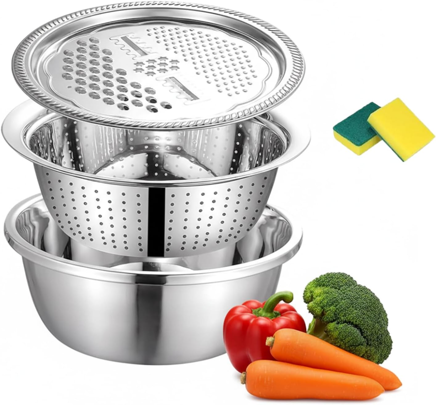 Amazon.com: Professional 5-in-1 Kitchen Basin - German Design Stainless ...