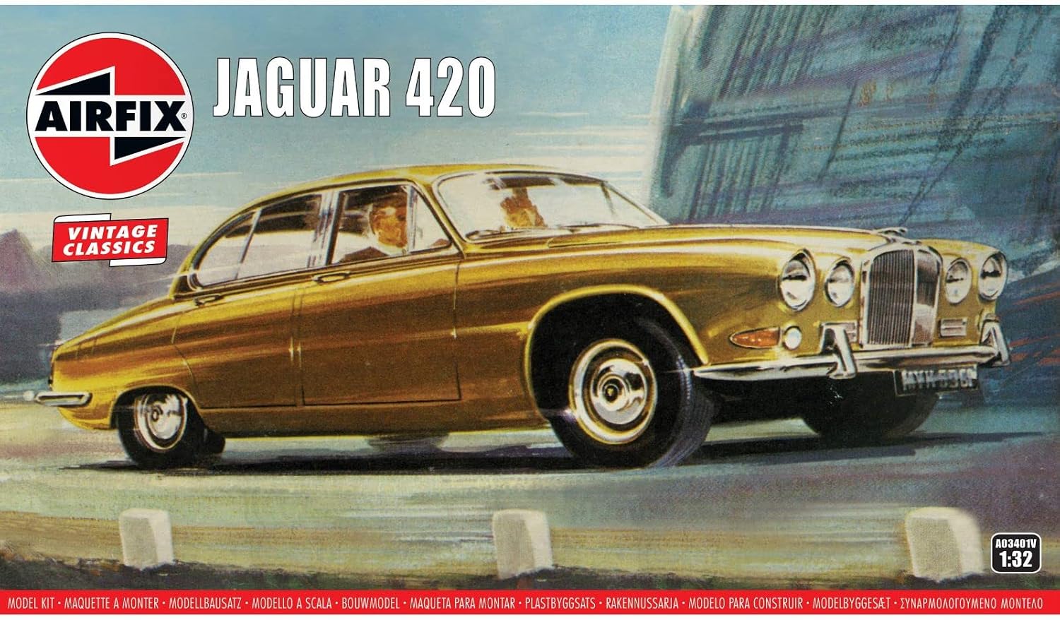 Airfix A03401V Jaguar 420 Vintage Classics Car 1:32 Scale Model Kit ...