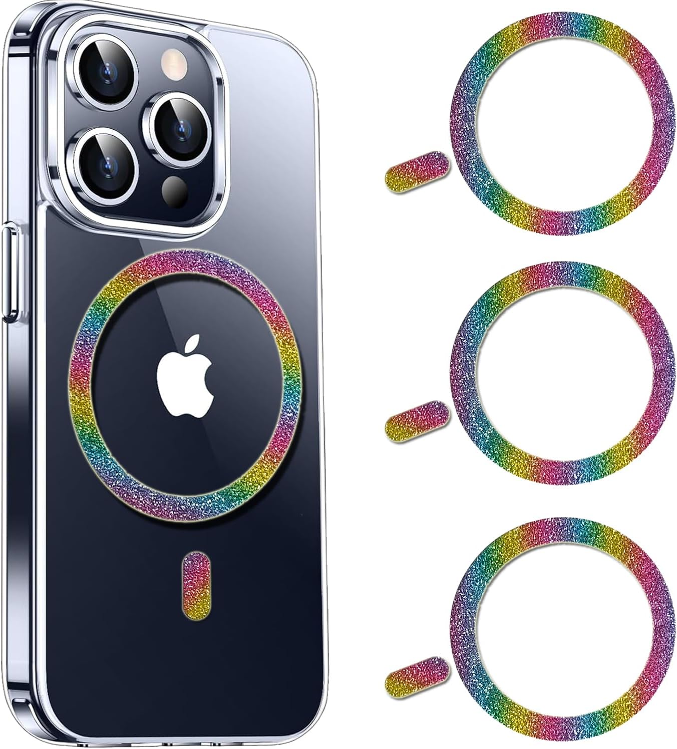 Amazon.com: COJOC for MagSafe Ring Stickers, Glitter Universal Magnetic ...