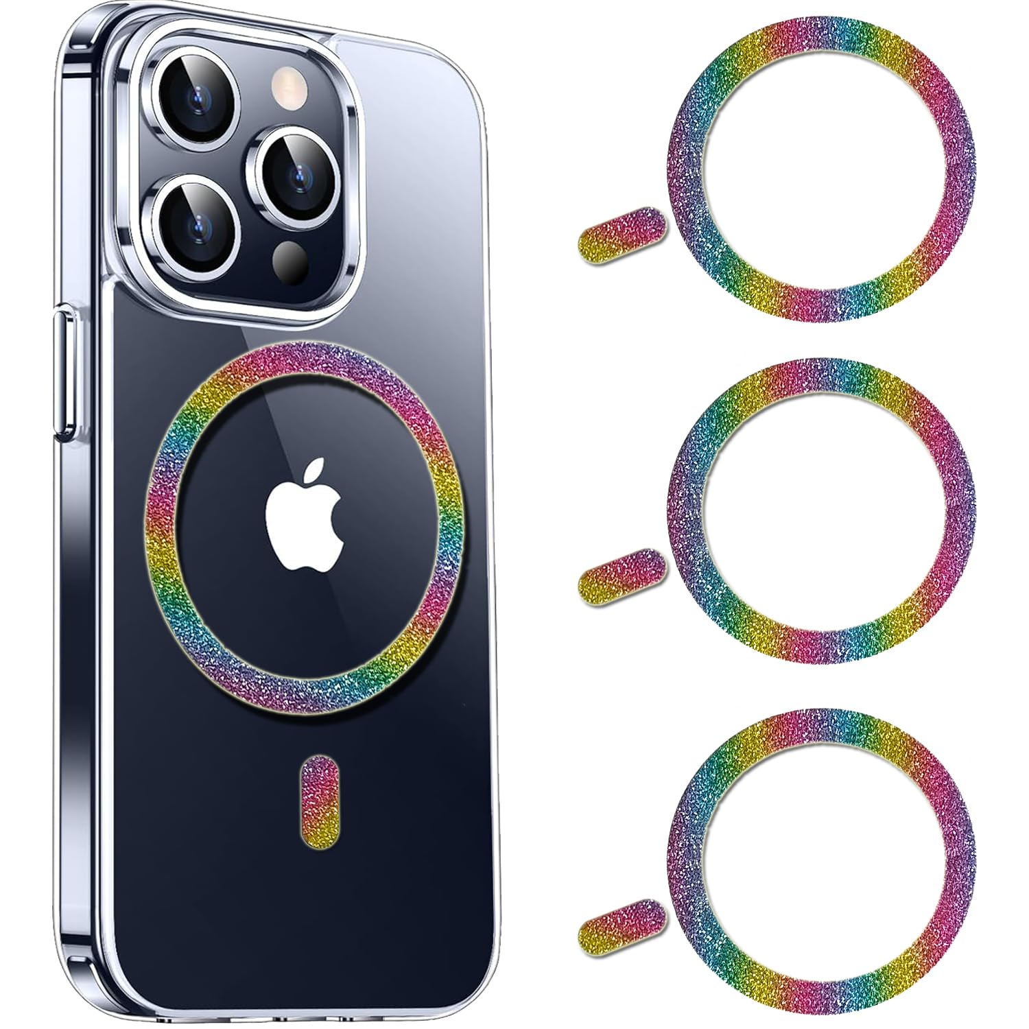 Amazon.com: COJOC for MagSafe Ring Stickers, Glitter Universal Magnetic ...