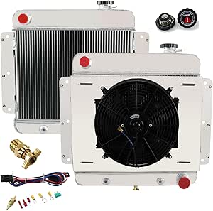 Amazon.com: OzCoolingParts 3 Row Core Aluminum Radiator + 14" Electric Cooling Fan w/Louver ...