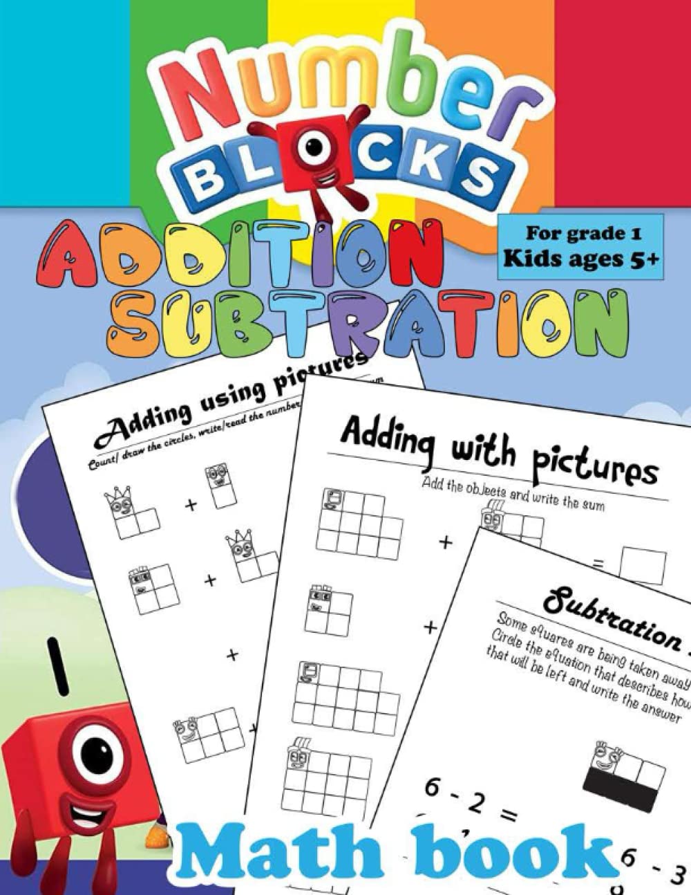Buy Numberblocks Addition & Subtraction Math Book: Math Workbook Grade ...