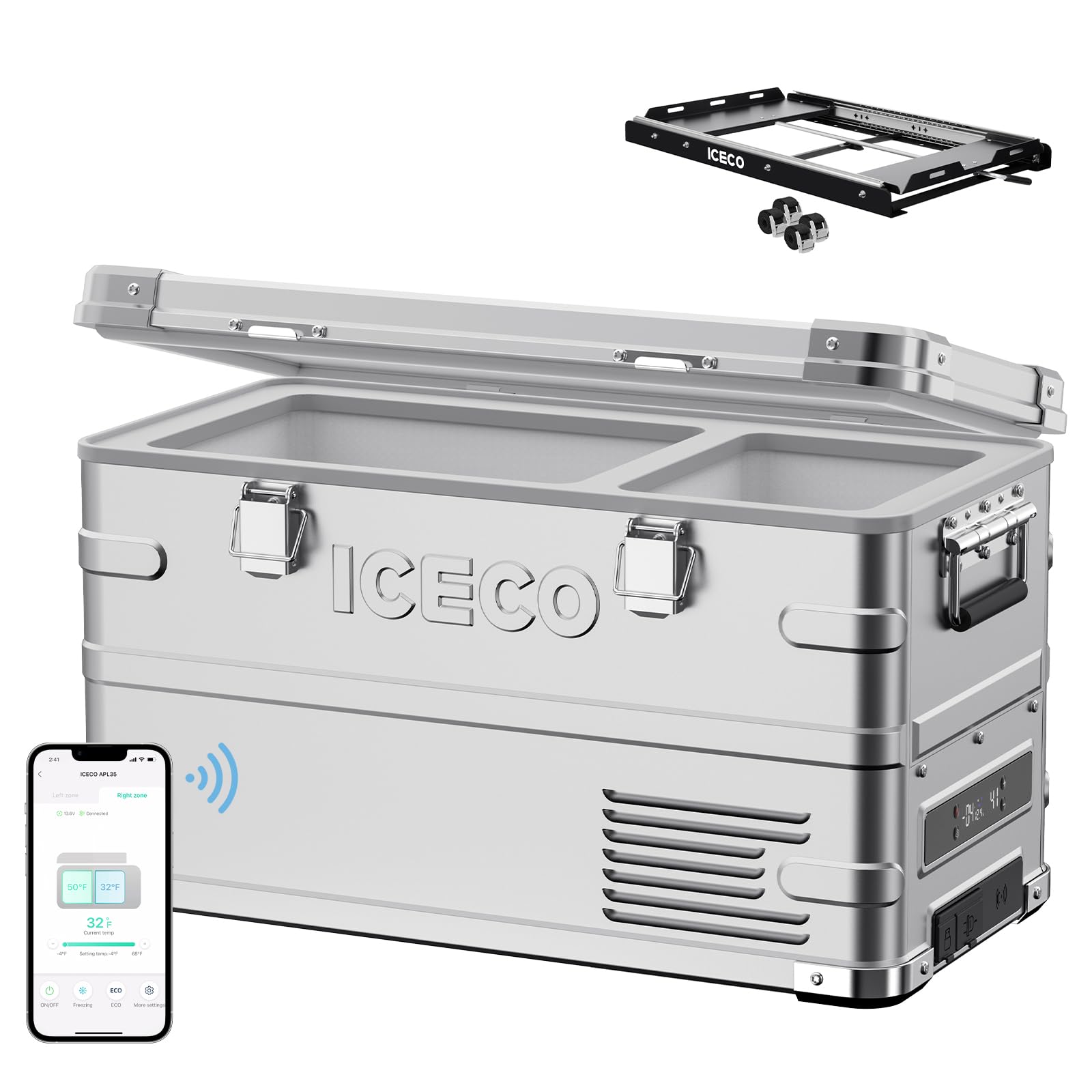 Amazon.com: ICECO APL35 12 Volt Refrigerator with Slider, Dual Zone ...