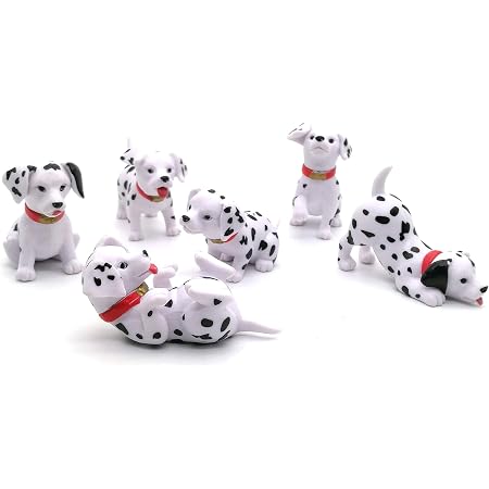 Amazon.com: 6 Pcs Cute Mini Animals Dog Miniature Figurines Dalmatian ...
