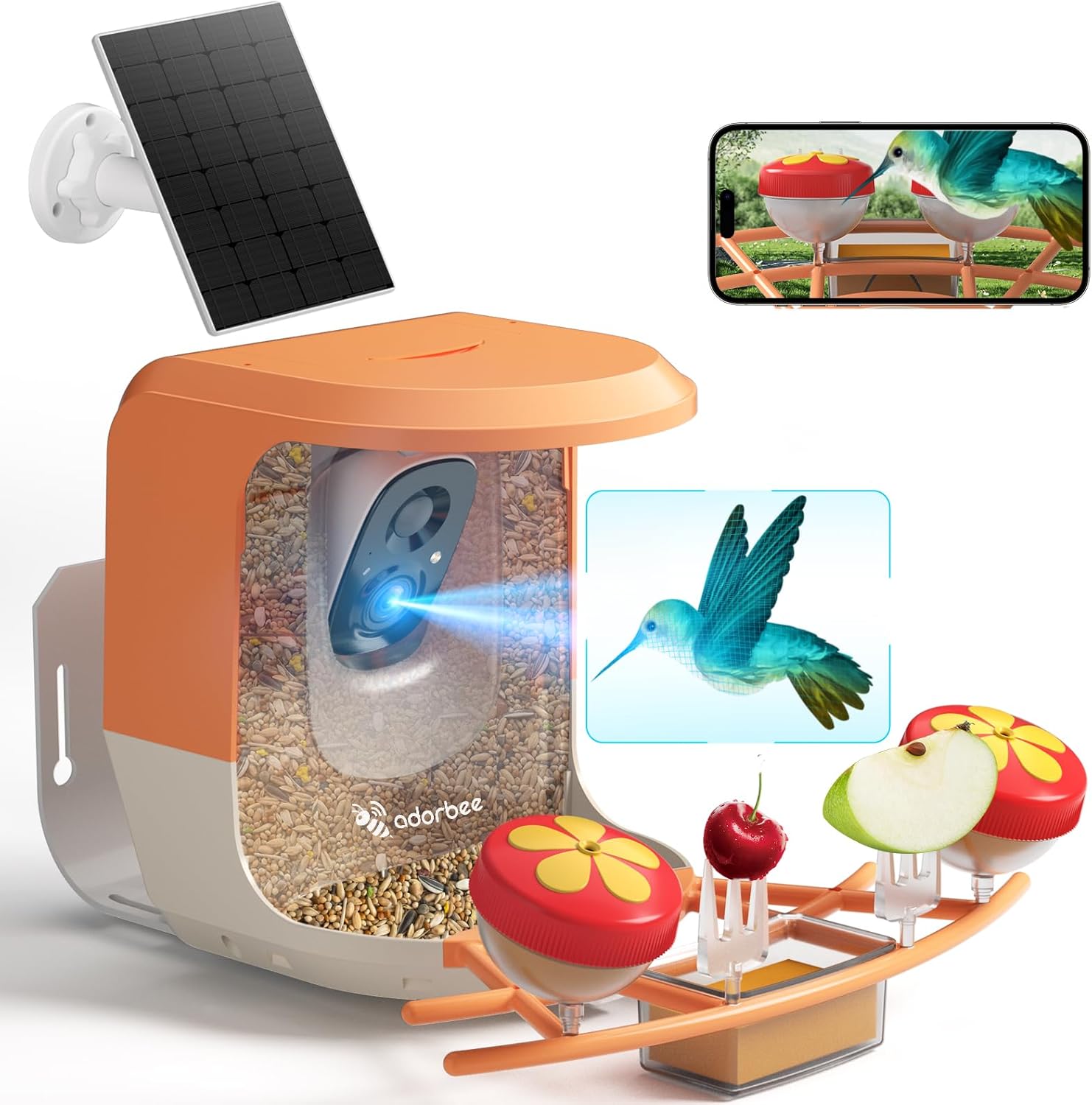 Amazon.com : Adorbee Smart Bird Feeder with Camera: Solar Powered 1080P ...