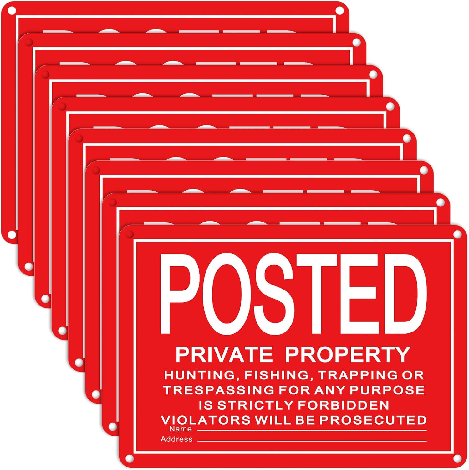 Amazon.com: Tandefio 8 Pcs No Trespassing Signs Private Property ...