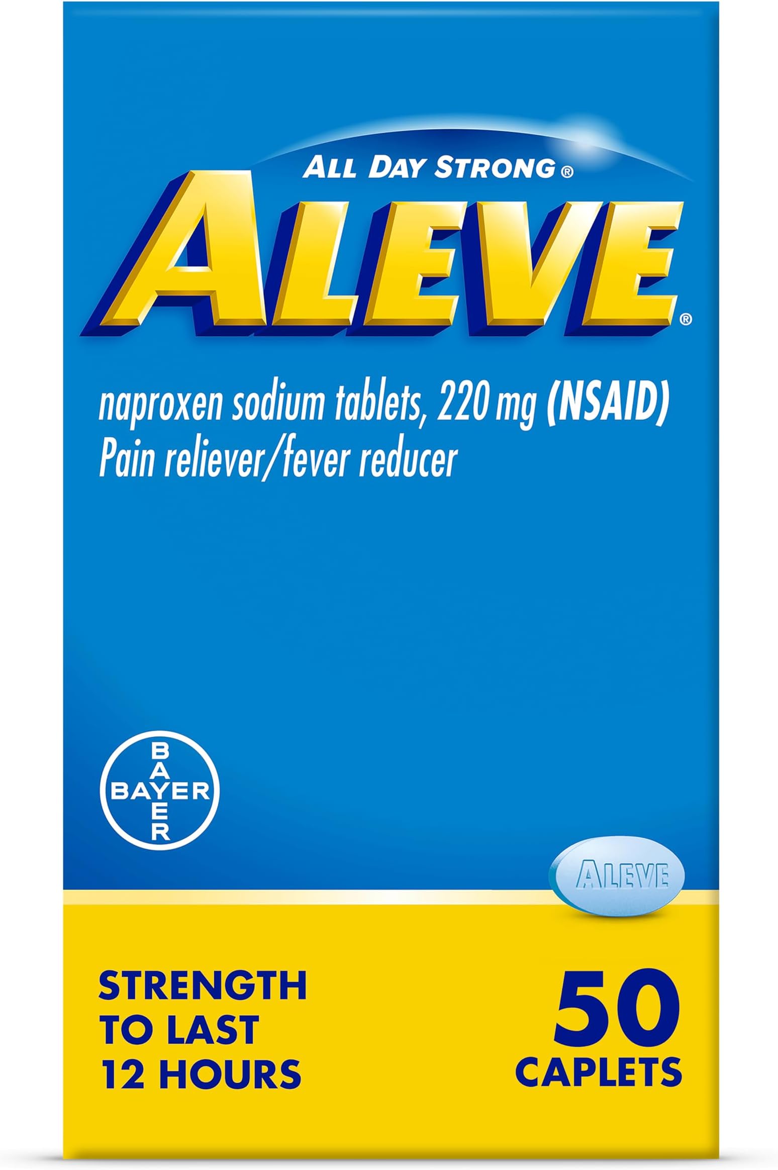 Amazon.com: Aleve Pain Relief Naproxen Sodium Caplets ‐ 24 Count ...
