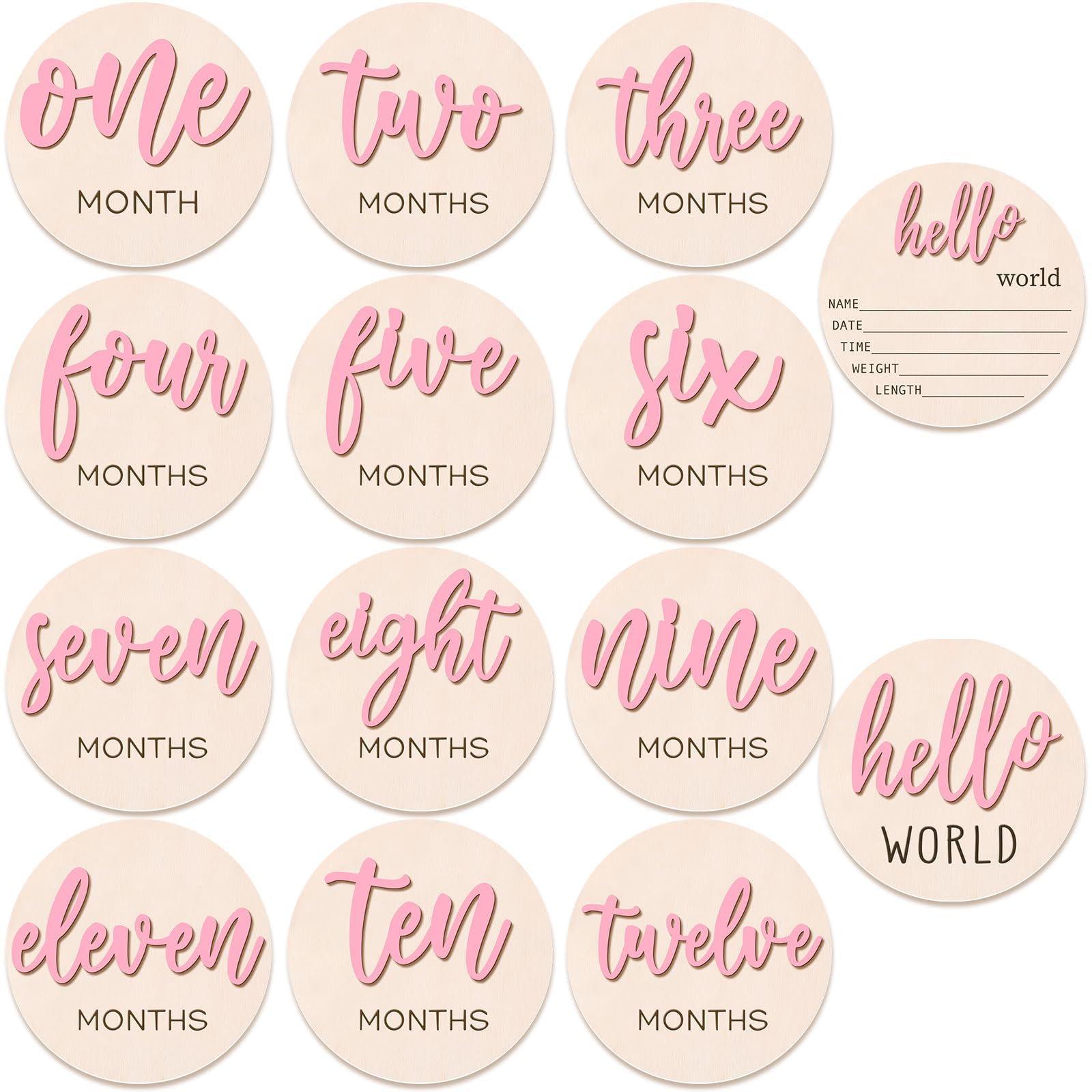 Free Printable Baby Month Signs Baby Announcement Sign, Round Baby