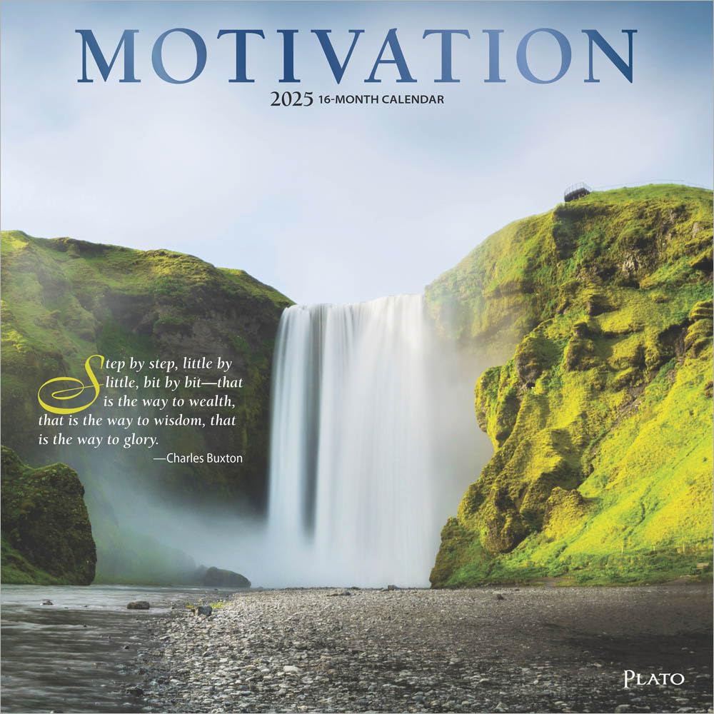 Motivation | 2025 12 x 24 Inch Monthly Square Wall Calendar | Foil ...