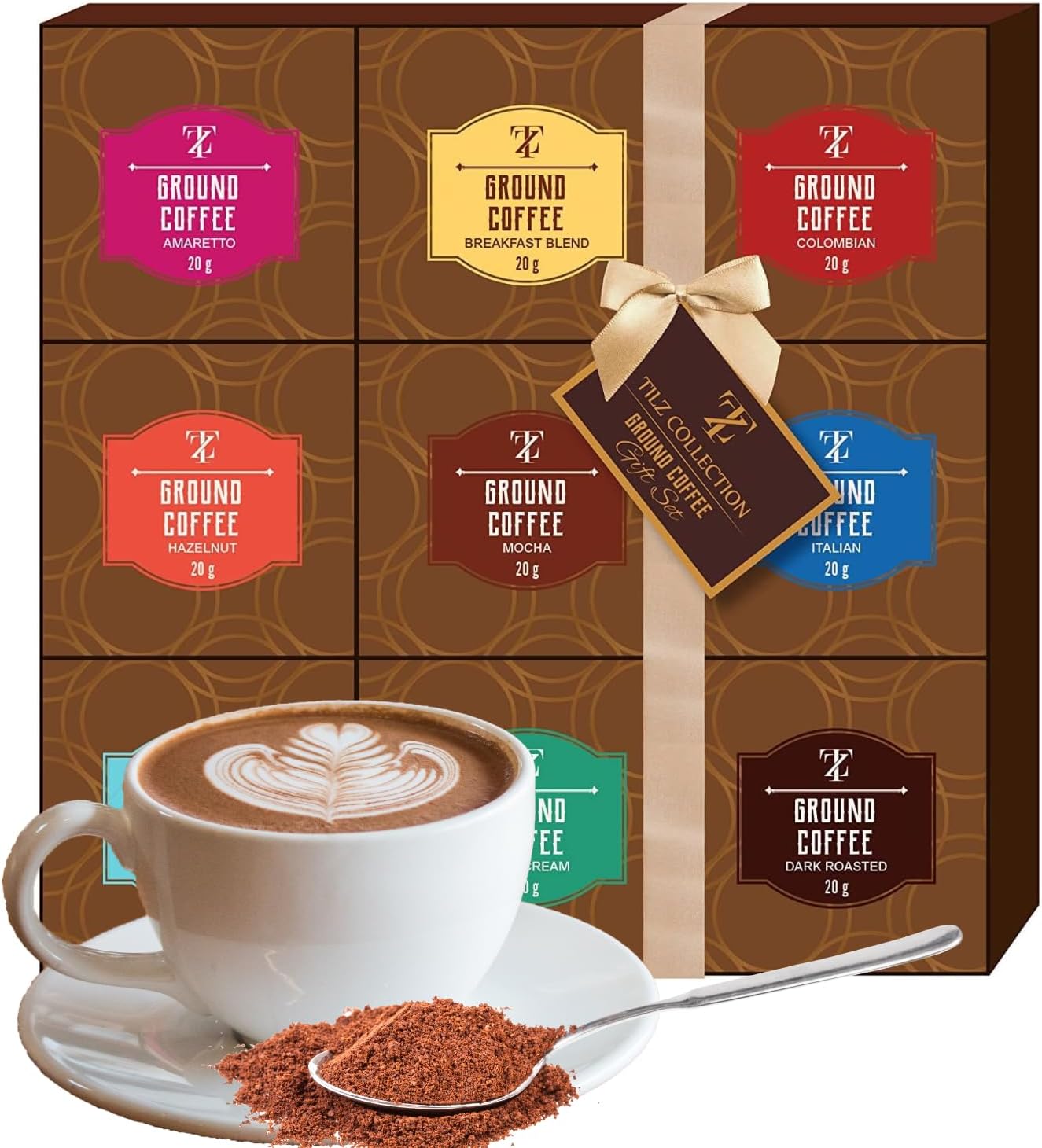 Coffee Gift Set 9 Different Ground Coffee Specialties including ...