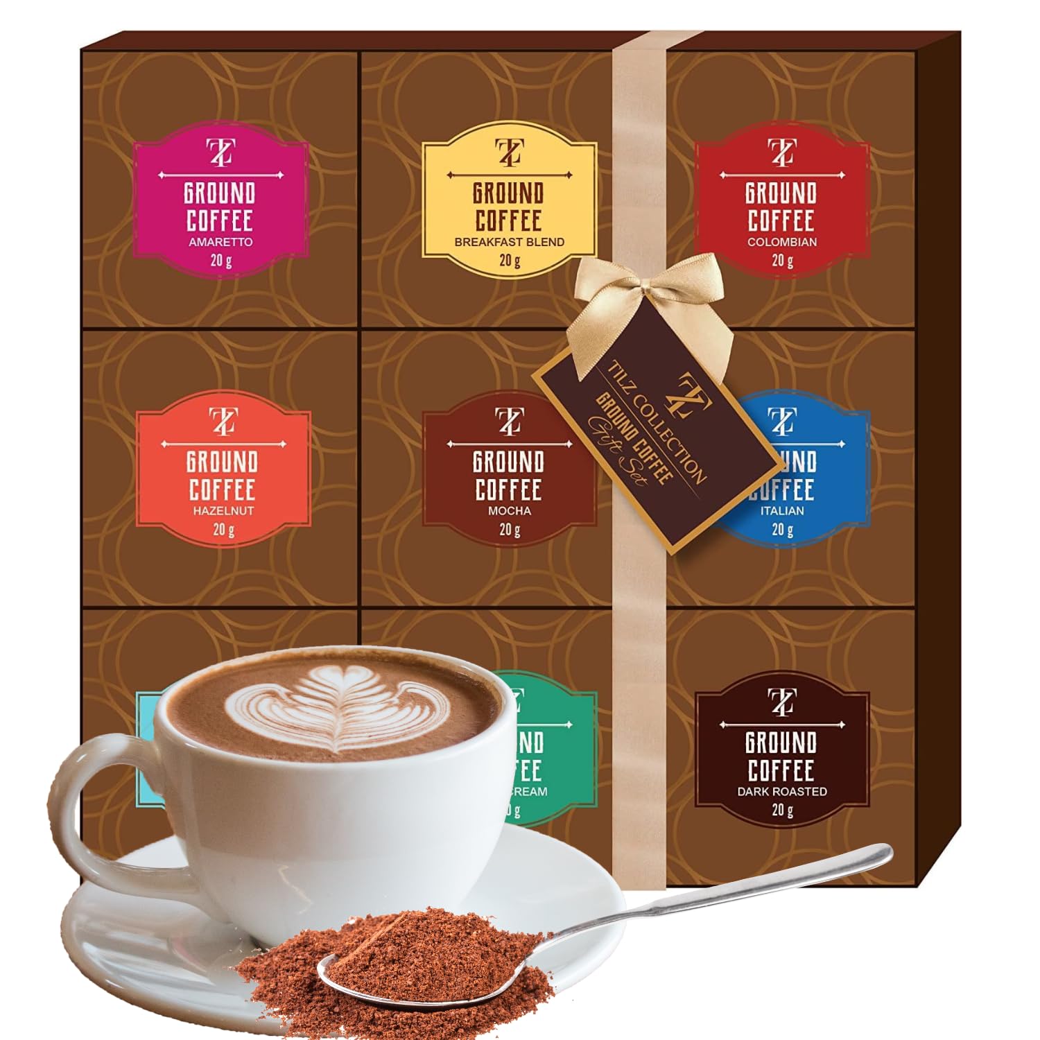 Amazon.com : Coffee Gifts - Gourmet Coffee Gift Set |9 Ground Coffee ...