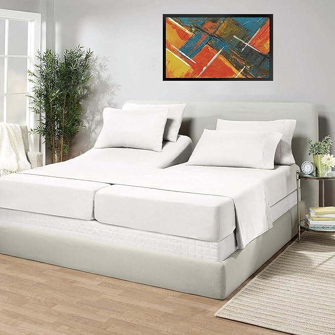 Amazon.com: California King Sheets Set for Adjustable Beds - Split Cal ...