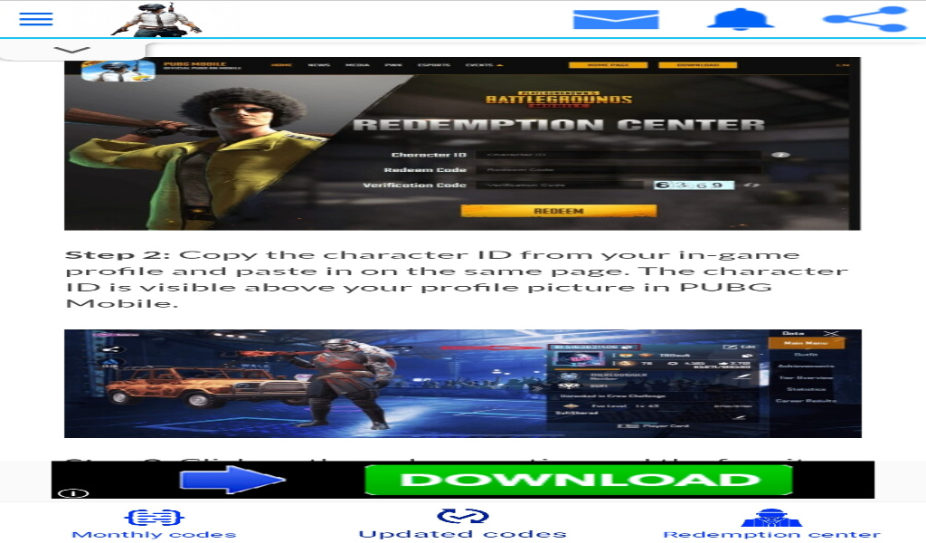 PUBG Redemtion Codes - App on Amazon Appstore