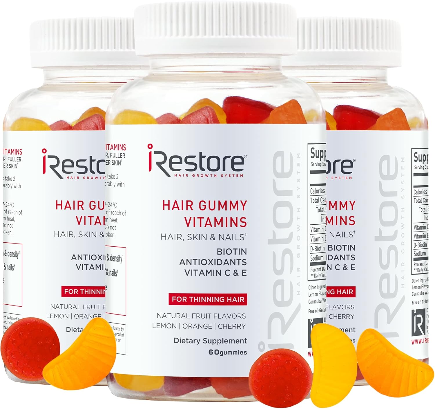 Amazon.com: iRestore Hair Gummy Vitamins, Vegan Biotin Gummies for Hair ...