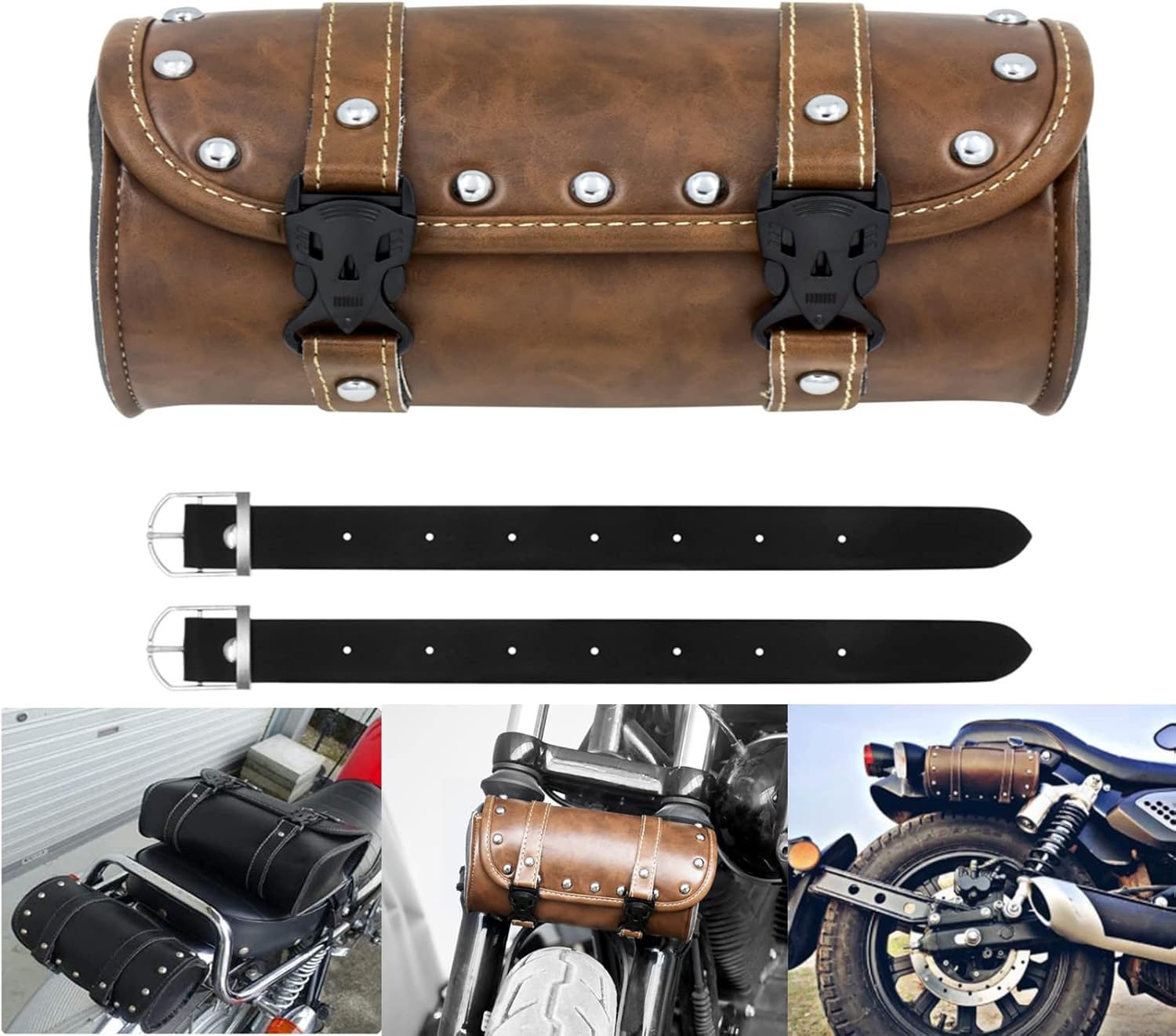 Amazon.com: HCmotorku Motorcycle Handlebar Bag Saddlebag Tool Bags Fork ...