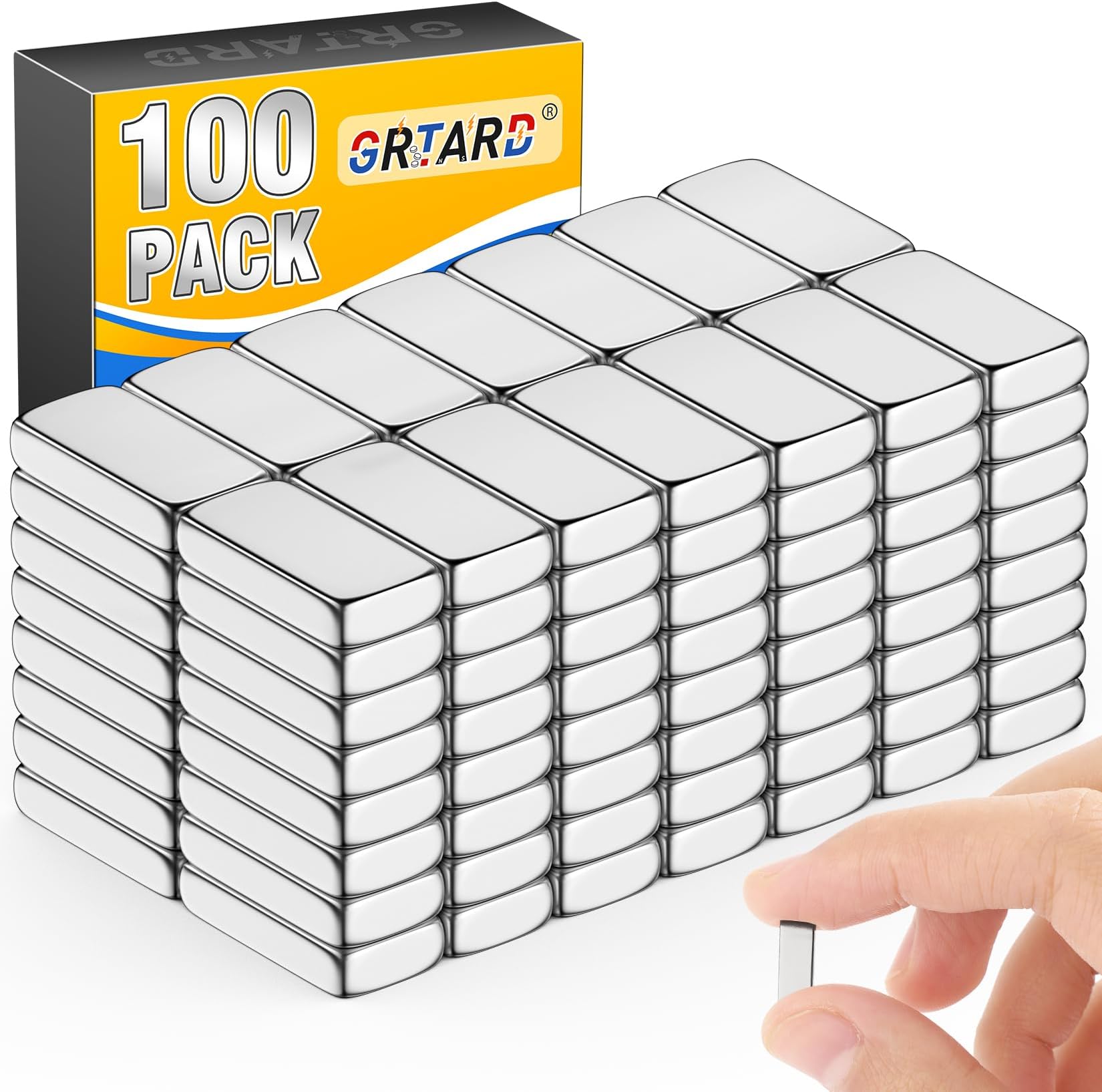 Amazon.com: 50 pcs 20x10x2mm Rectangle Refrigerator Magnets Fridge ...
