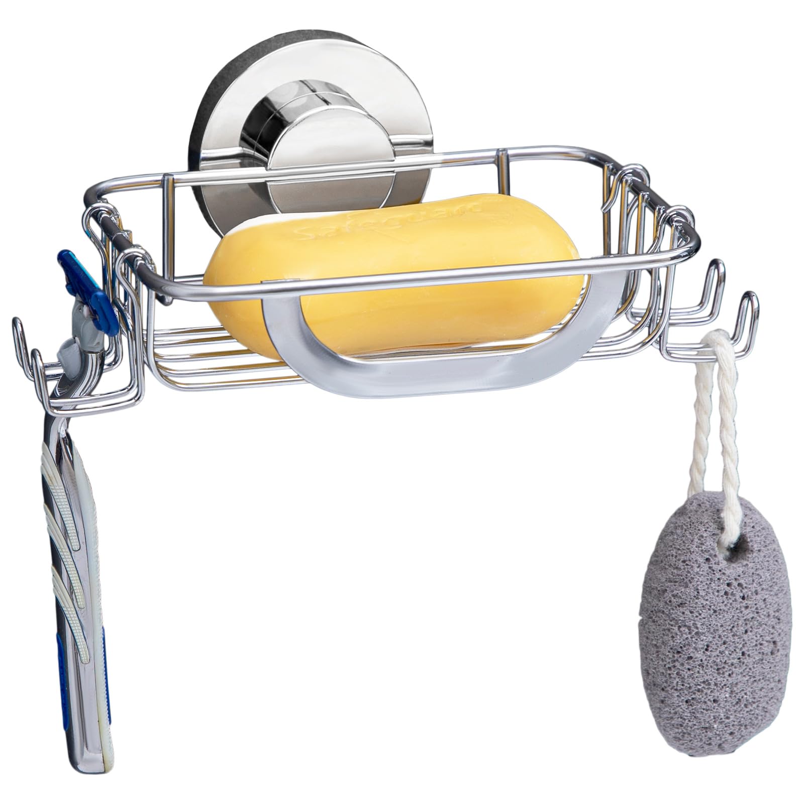 Amazon.com: LEVERLOC Soap Holder Dish with Hooks for Shower, Bar ...