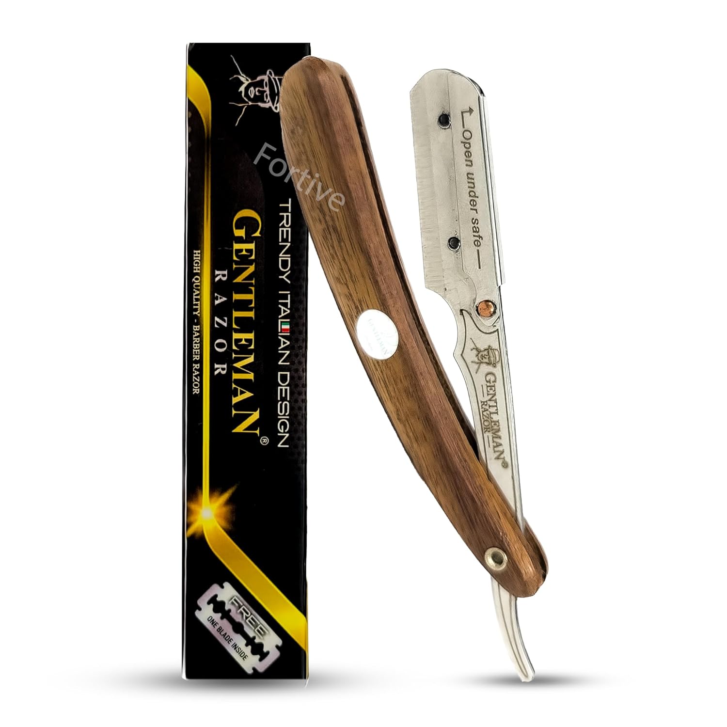 Fortive Gentleman Professional Wooden Stainless Steel Shaving Razor ...
