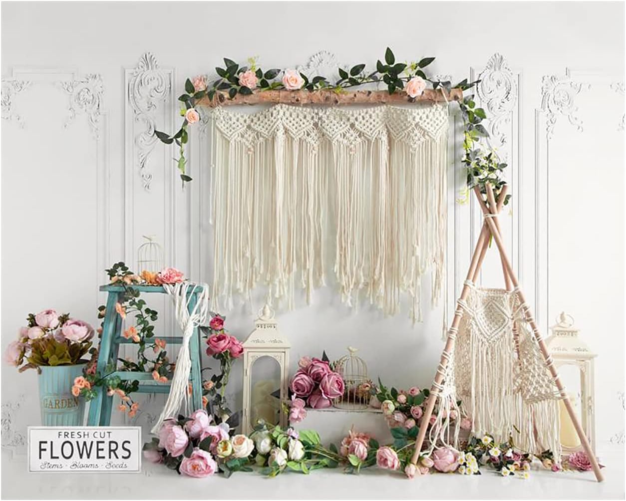 Amazon.com : Kate 10x8ft Spring Fresh Cut Flowers Backdrops for ...
