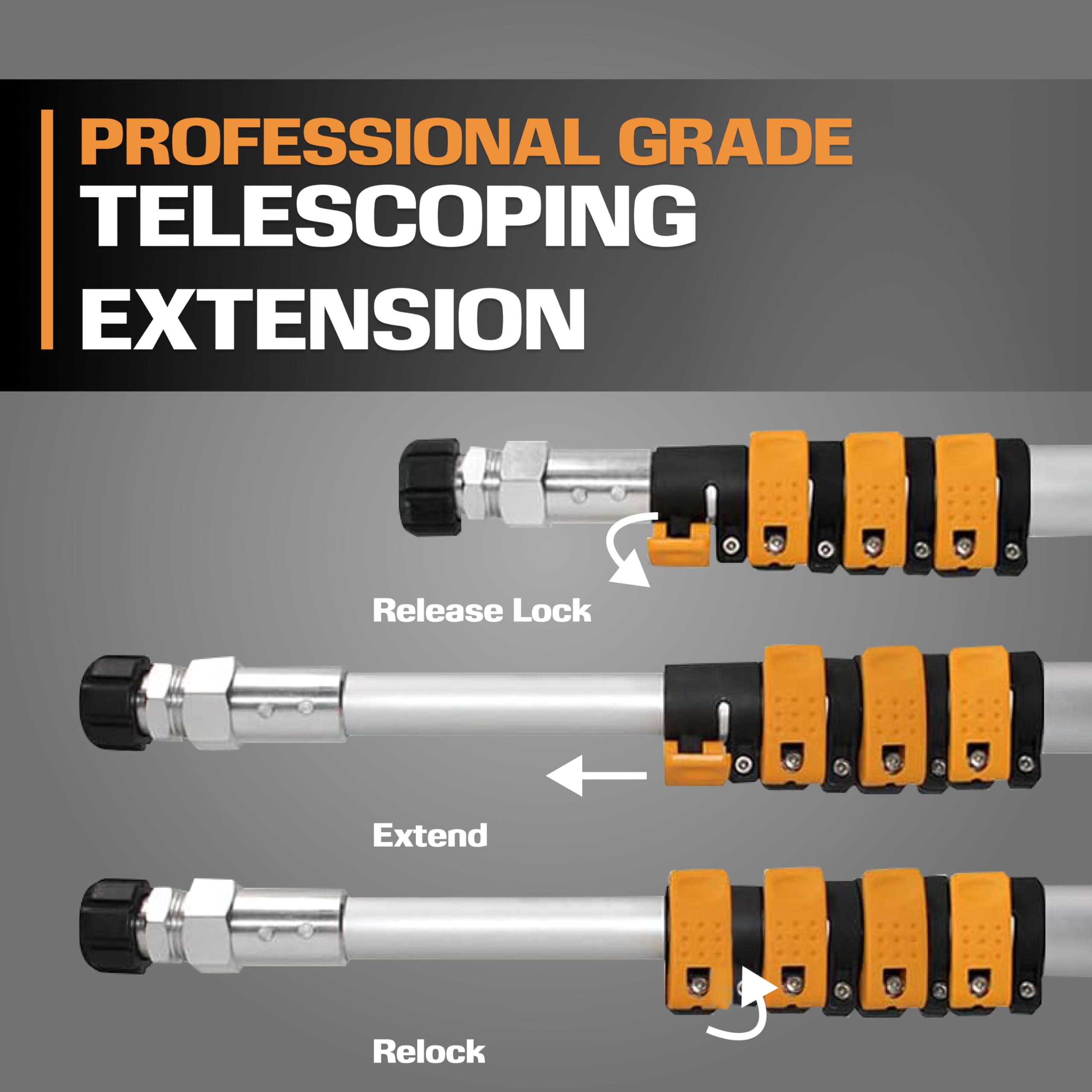 Snapklik.com : EDOU 24 Ft Telescoping Pressure Washer Wand - Gutter ...