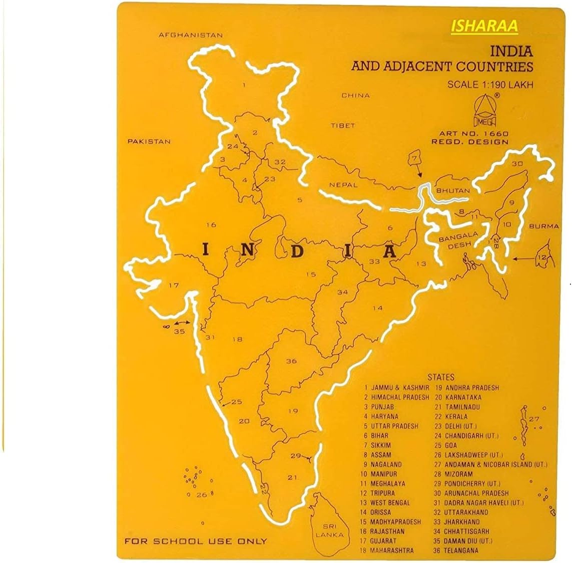 RSN 25mm Alphabets Lettering Stencil & India Map Stencil Combo : Amazon ...