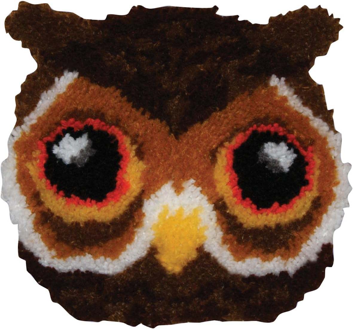 Amazon.com: M C G Textiles Huggables Owl Pillow Latch Hook Kit, 12-Inch ...