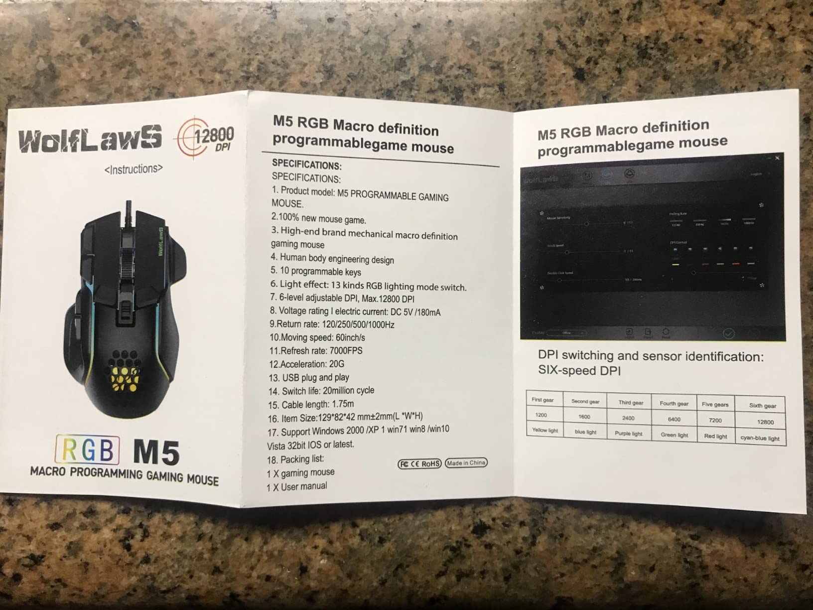 $4/mo - Finance WolfLawS Wired Gaming Mouse, Computer PC Gaming Mice ...