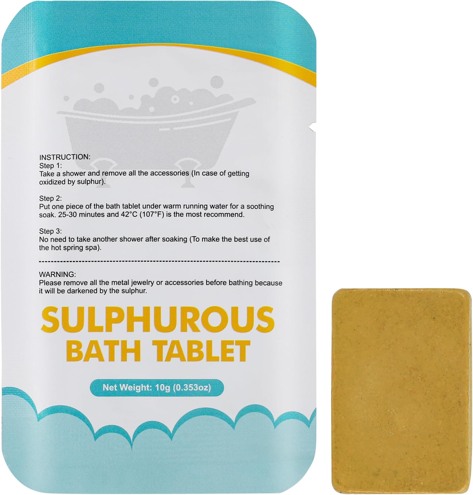 Amazon.com: ManuFeiFei Natural Organic Sulfur Bath Tablet, Hot Spring ...