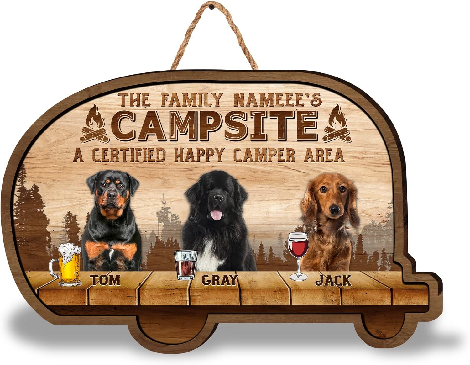 Amazon.com: Personalized Camping Wooden Signs, RV Sign, Camping Decor ...
