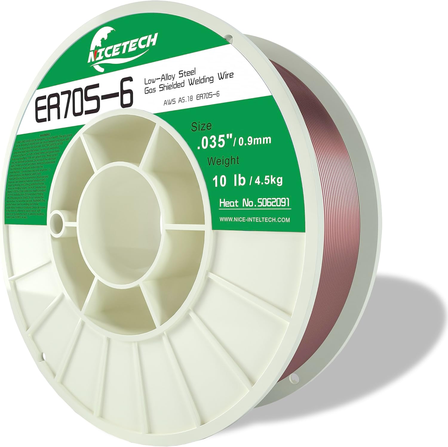 NICETECH, MIG Solid Welding Wire, Carbon Steel, ER70S-6 .035-Diameter ...