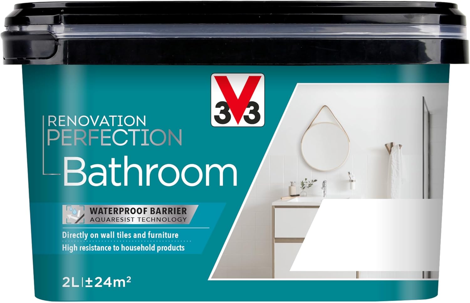 V33 Renovation Perfection Bathroom Paint Rye 2L : Amazon.co.uk: DIY & Tools