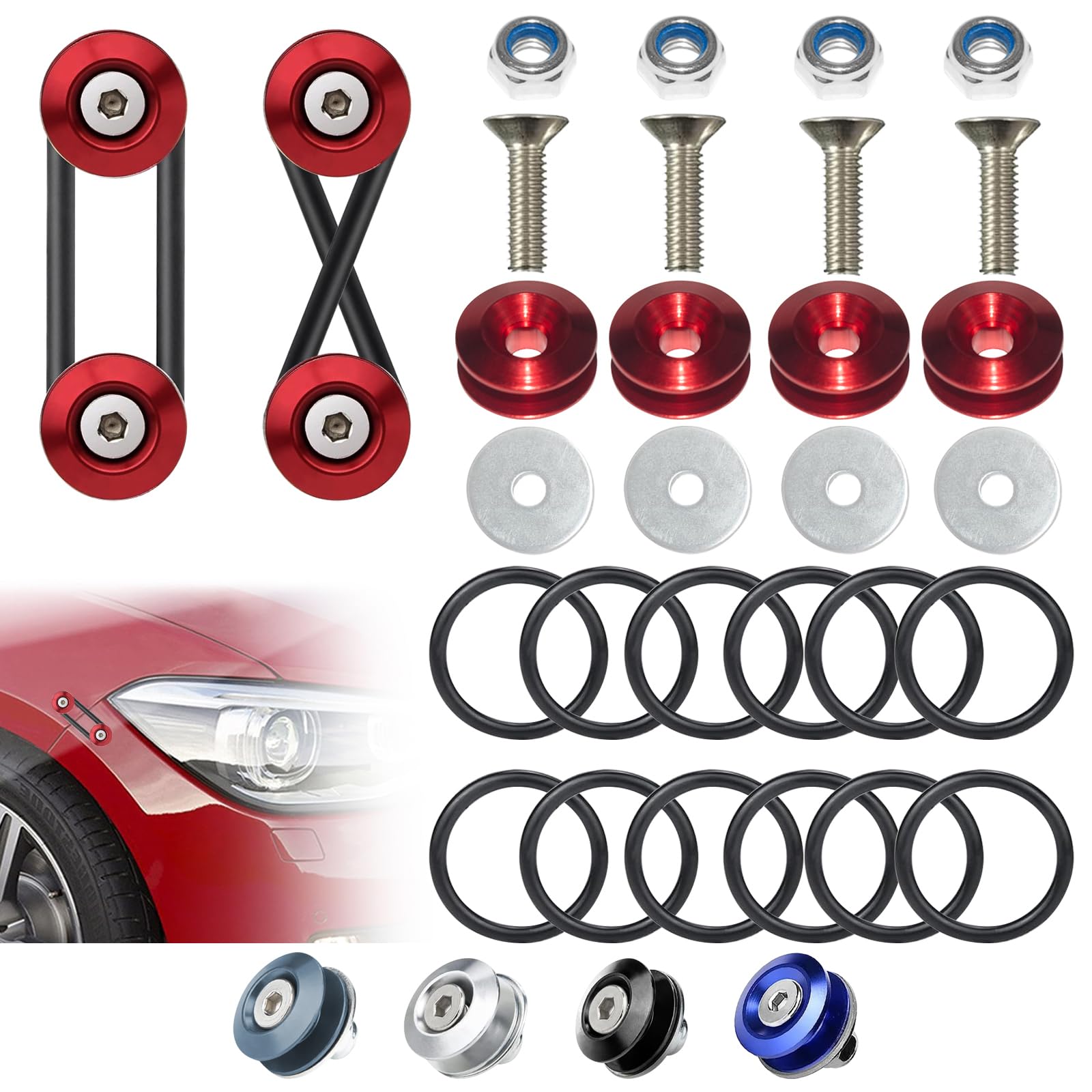 Snapklik.com : Universal Car Bumper Quick Release Clips Fasteners Kit