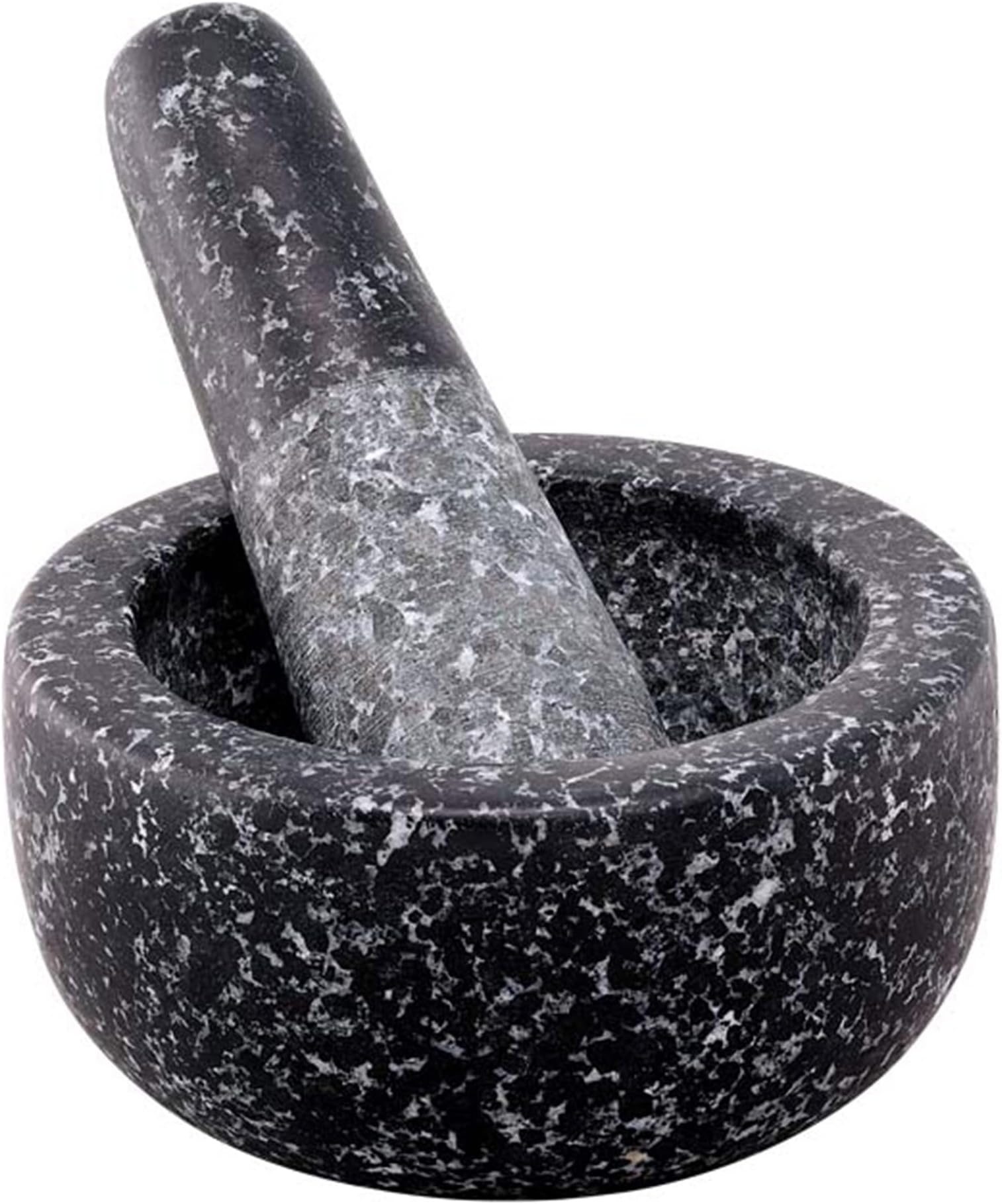 Granite Mortar and Pestle Set Guacamole Bowl Molcajete 8 Inch - Natural ...