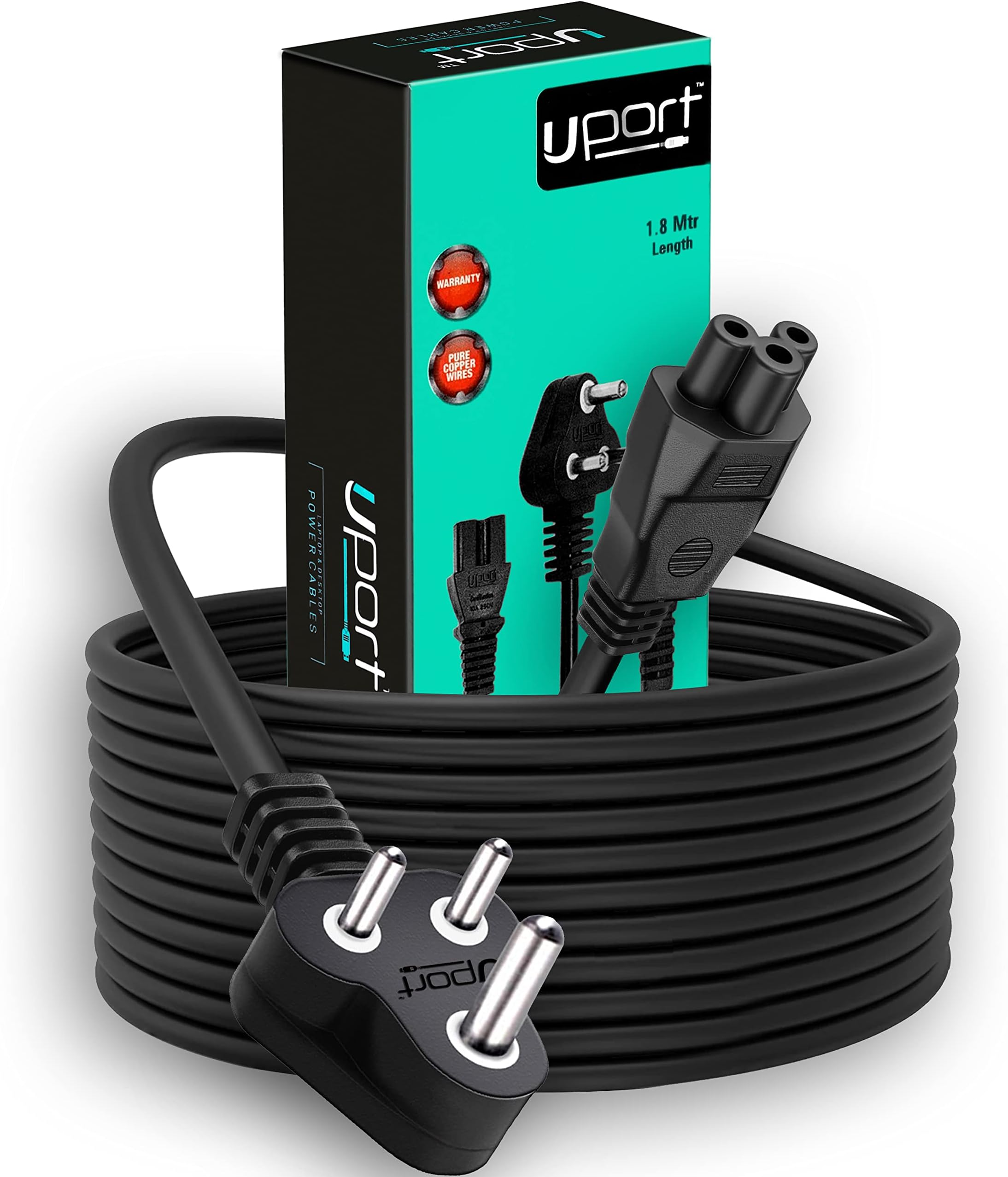 Storite UPort 1.8 Meter 3 Pin Laptop Power Cable Cord 18AWG Universal ...