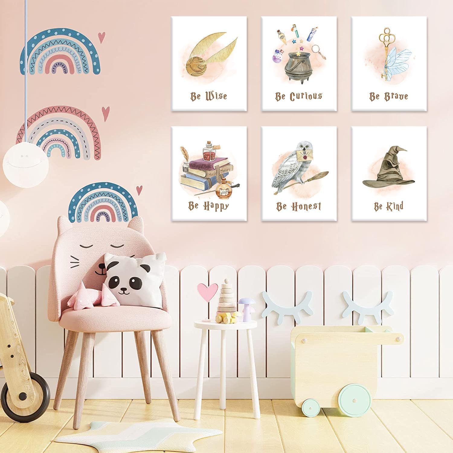 KAIRNE Inspirational Quotes Canvas Wall Art for Kids Bedroom Decor ...