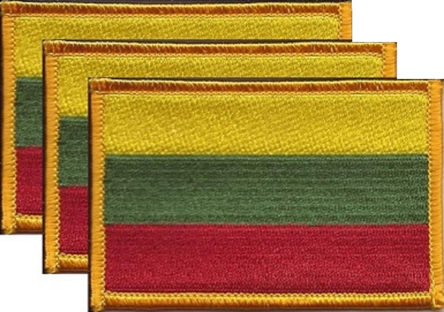 Amazon.com: Pack of 3 Lithuania Flag Patches 3.50 x 2.25 Inch, Three ...
