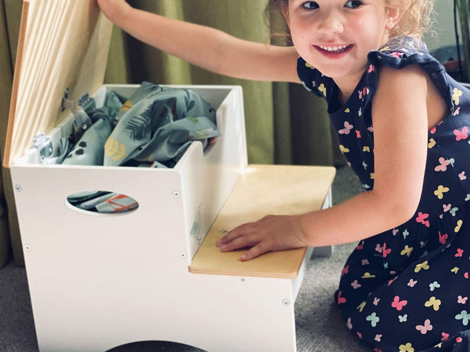 Tender Leaf Toys Forest Steps in White With Storage Unit and Lid ...