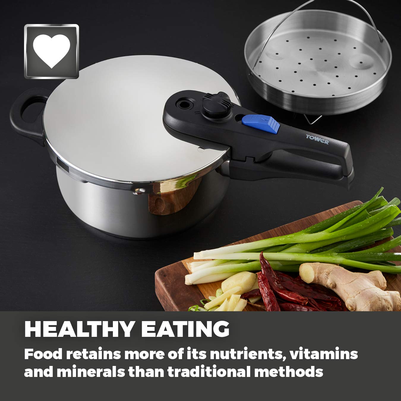 Buy Tower T920004S4L Express Pressure Cooker with Bakelite Lid Lock ...