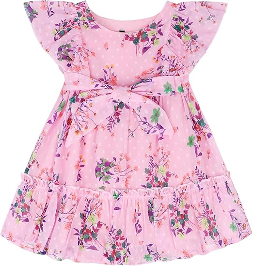 Amazon.com: AGQT Toddler Girls Ruffle Dress Sleeveless Flower Girls ...