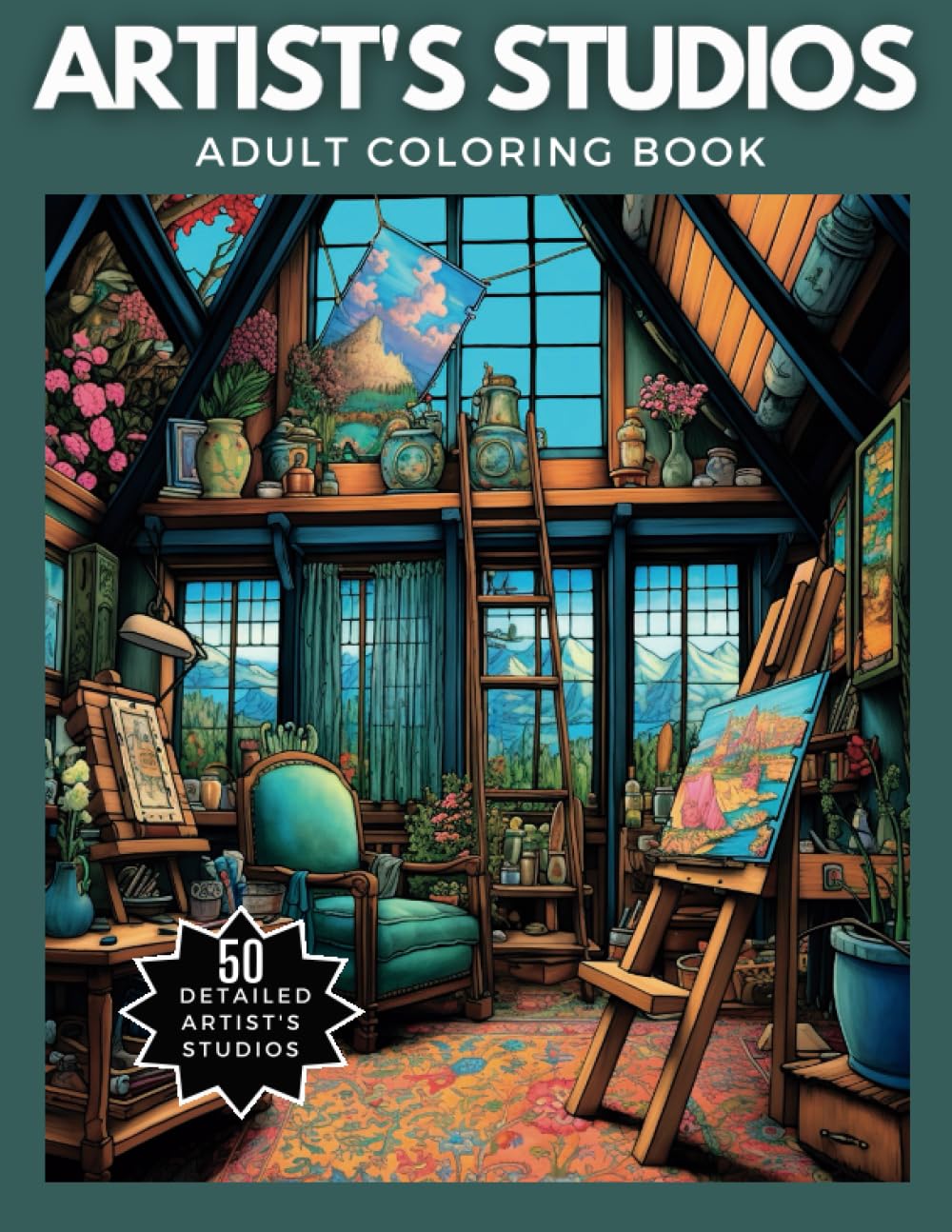 Amazon.com: Artist's Studio Coloring Book: Enjoy Coloring this ...